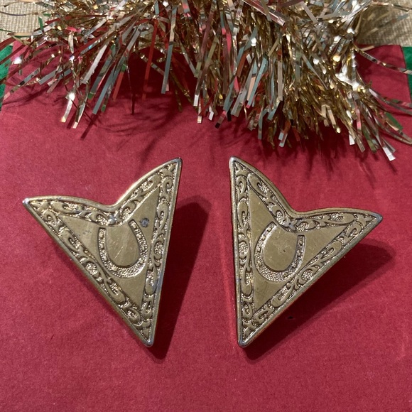 Vintage | Accessories | Vintage Western Metal Shirt Collar Tips ...